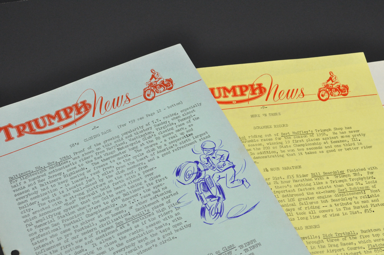 Vintage Triumph News Dec. 18 1958 Motorcycle Dealer Newsletter Service ...