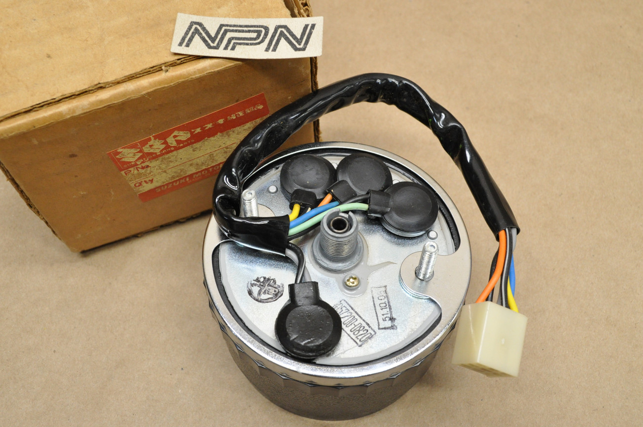 NOS Suzuki TC125 TS185 Tachometer Tach RPM Gauge Pilot Light Assy 34201 ...