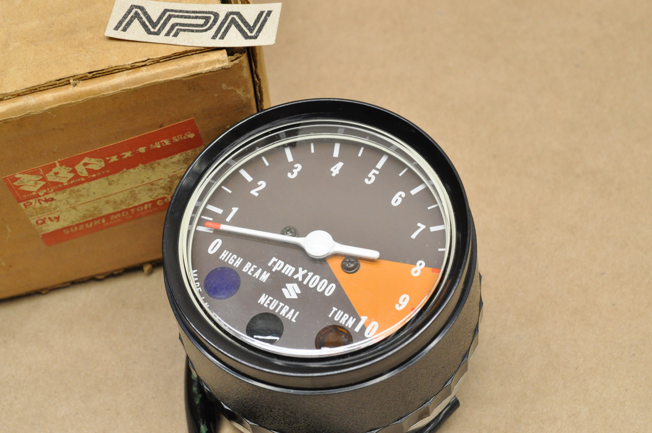 NOS Suzuki TC125 TS185 Tachometer Tach RPM Gauge Pilot Light Assy 34201 ...