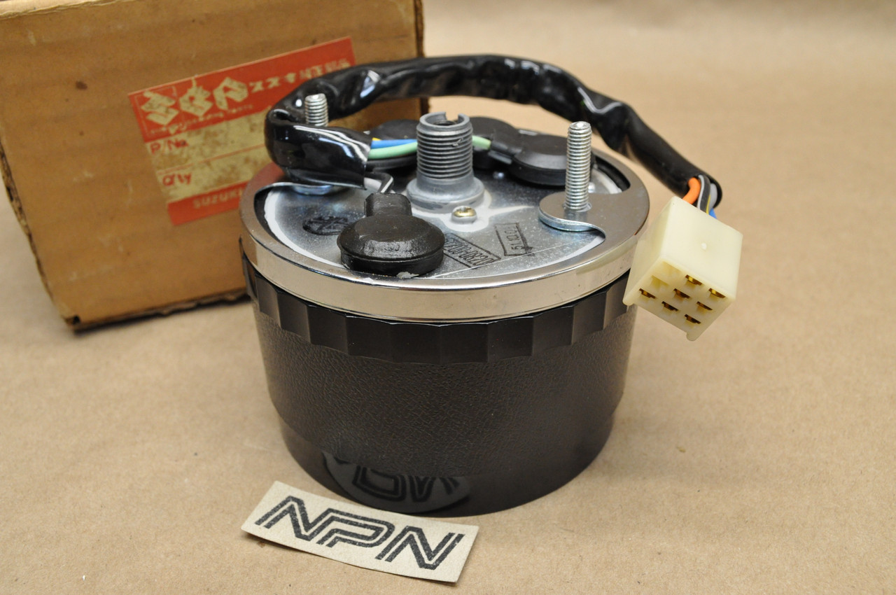 NOS Suzuki TC125 TS185 Tachometer Tach RPM Gauge Pilot Light Assy 34201 ...