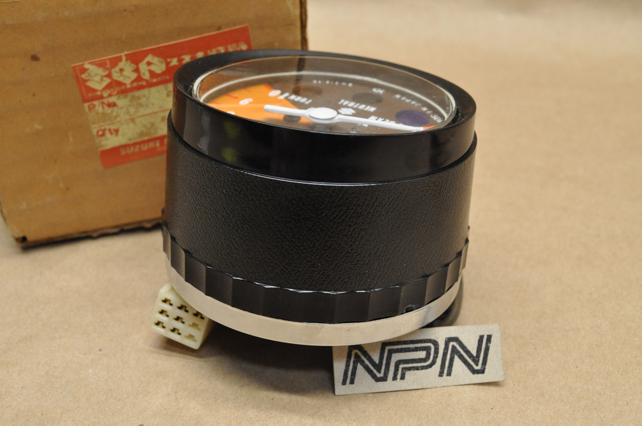 NOS Suzuki TC125 TS185 Tachometer Tach RPM Gauge Pilot Light Assy 34201 ...