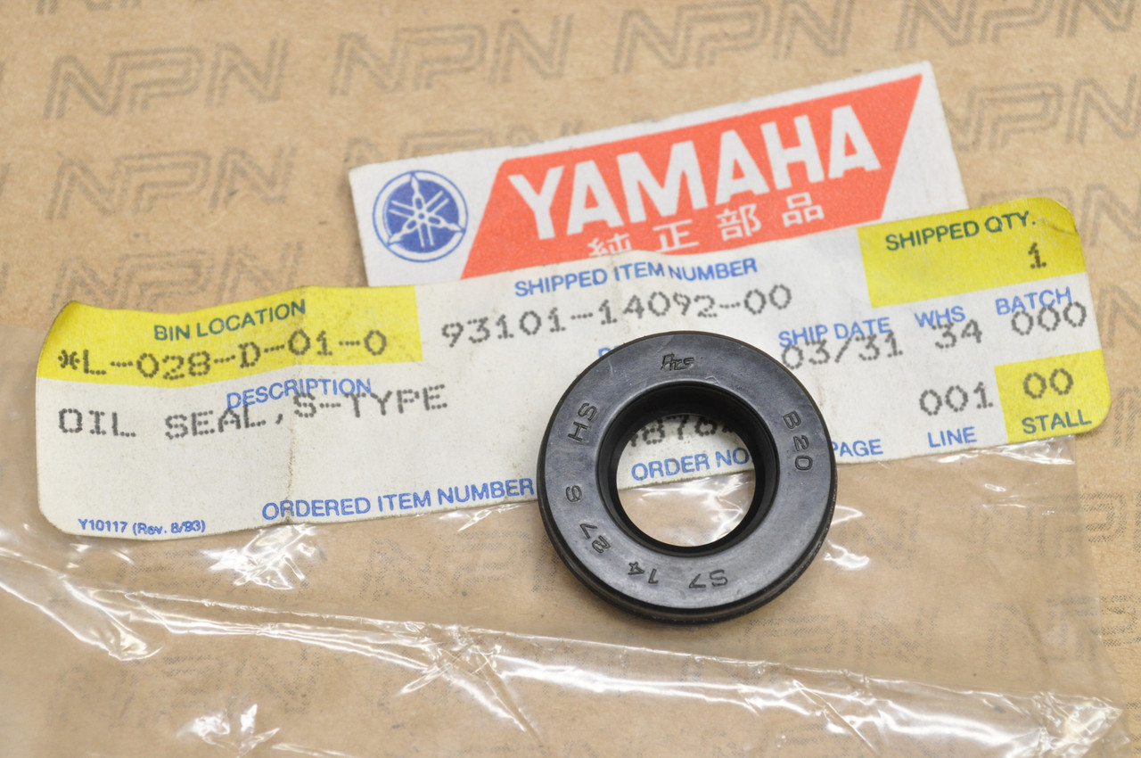 NOS Yamaha BW350 SR250 SRX600 TT250 TT600 XT250 XT600 Oil Seal 93101-14092 - NOS Parts NOW