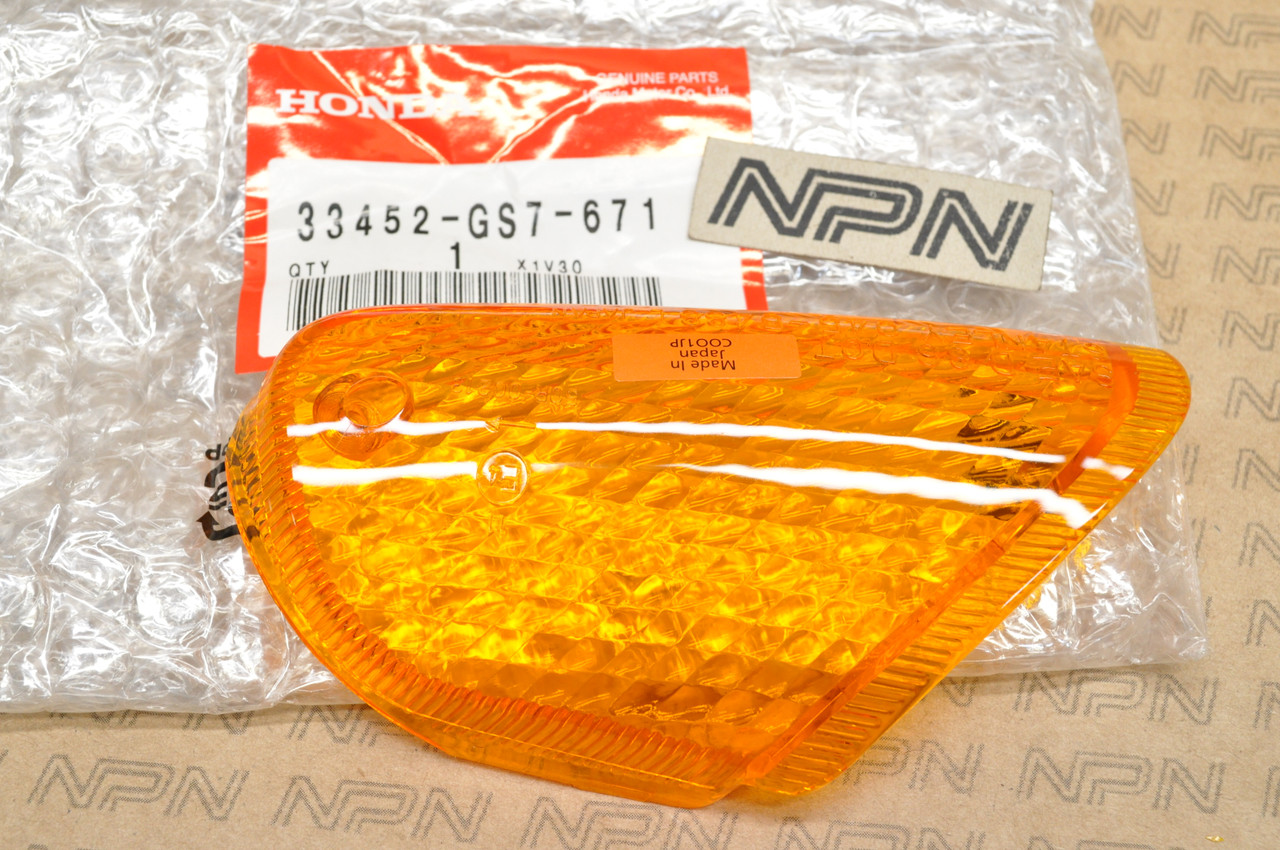 NOS Honda SA50 SB50 Elite Left Front Turn Signal Lens Cover 33452-GS7 ...