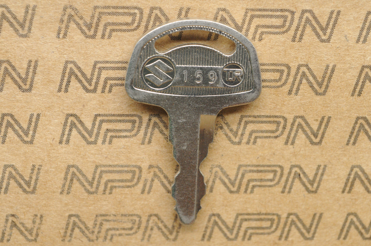 NOS Suzuki Motorcycle Ignition Lock Double Groove Key # 159 - NOS Parts NOW