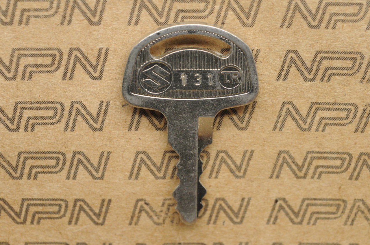 NOS Suzuki Motorcycle Ignition Lock Double Groove Key # 131 - NOS Parts NOW