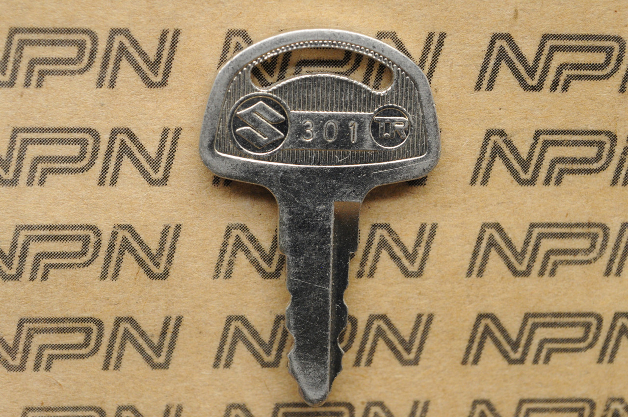 NOS Suzuki Motorcycle Ignition Lock Double Groove Key # 301 - NOS Parts NOW