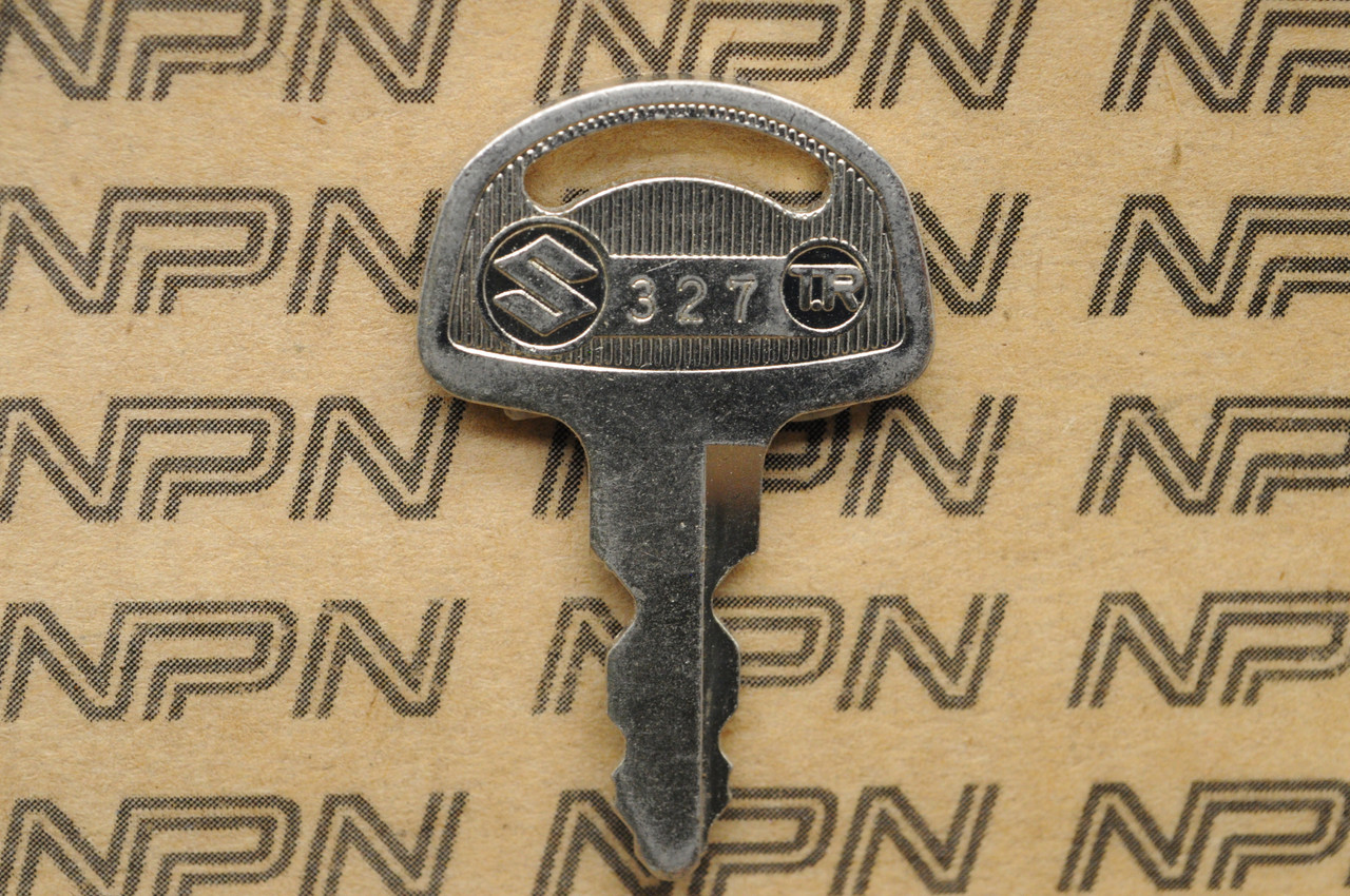 NOS Suzuki Motorcycle Ignition Lock Double Groove Key # 327 - NOS Parts NOW