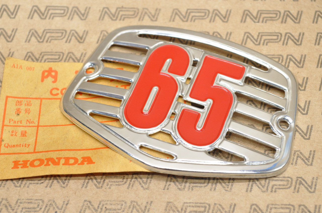 NOS Honda S65 Front Fork Horn Cover Emblem Grille 61311-035-810 - NOS ...