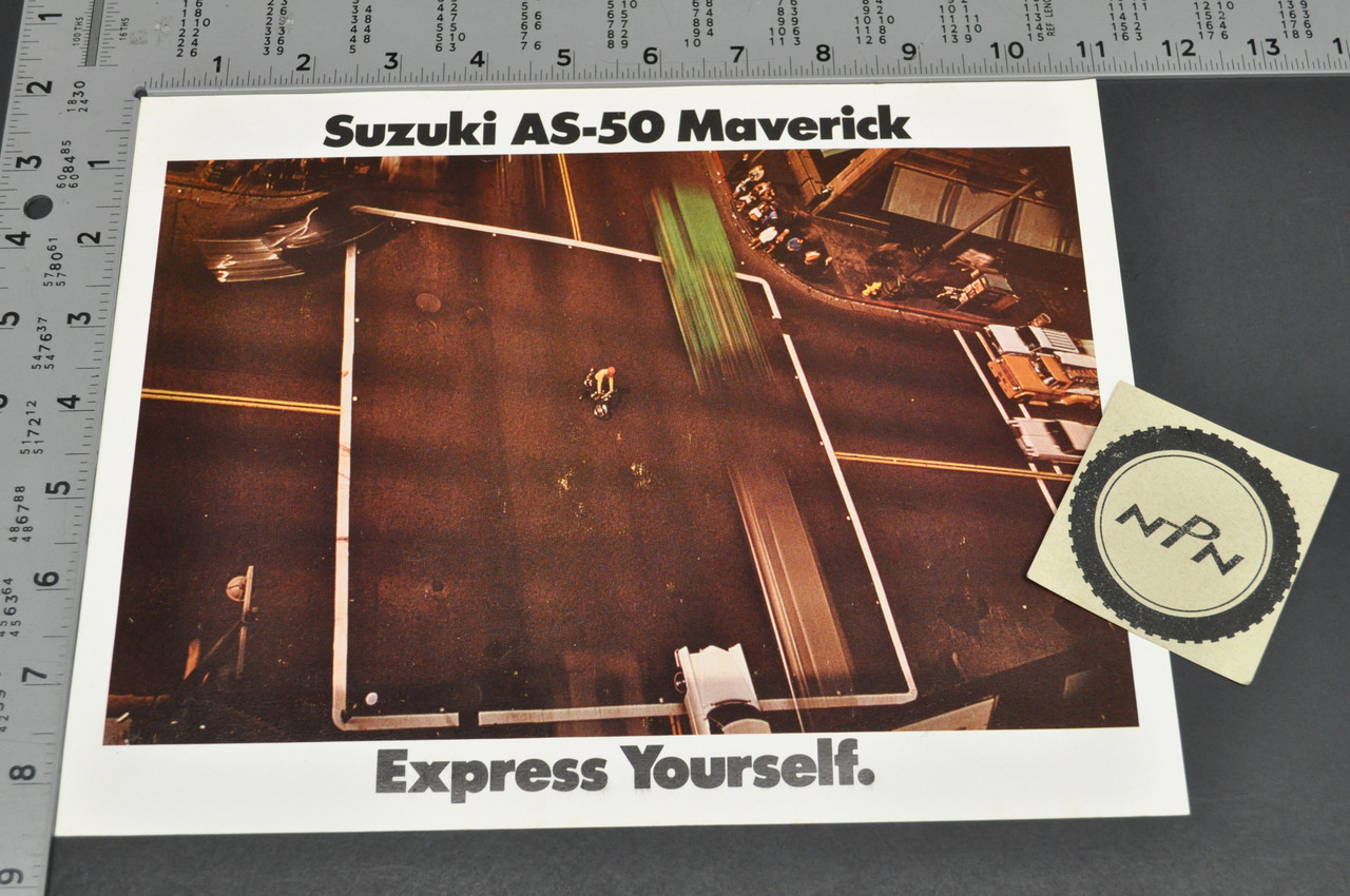 Vintage NOS 1969-70 Suzuki AS50 Maverick Motorcycle Brochure Dealer ...