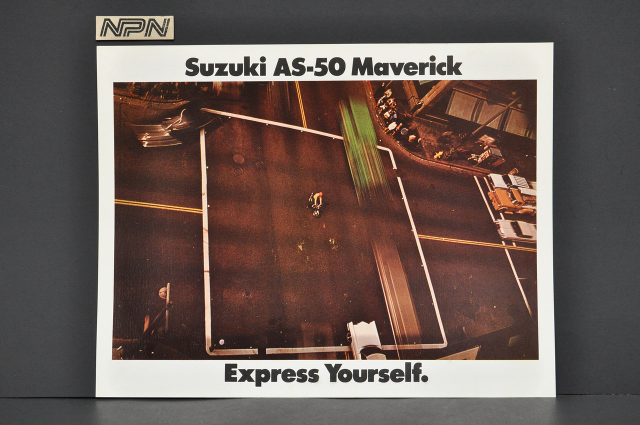 Vintage NOS 1969-70 Suzuki AS50 Maverick Motorcycle Brochure Dealer ...