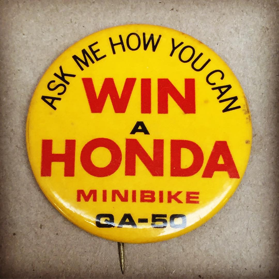 Vintage Honda Motorcycle Dealer Button Pin - NOS Parts NOW