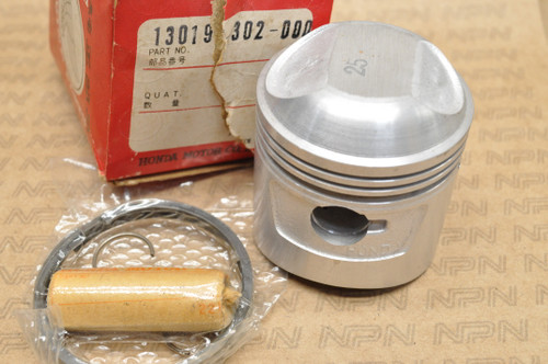 NOS Honda CB175 CL175 SL175 Piston, Rings , Pin & Clips .25 Oversize ...