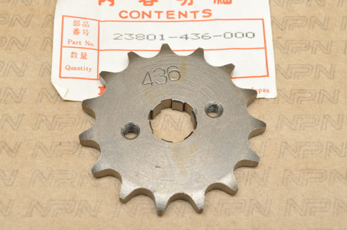 NOS Honda 1979-85 XL100 S Front Drive Chain Sprocket 15T 23801-436-000 ...