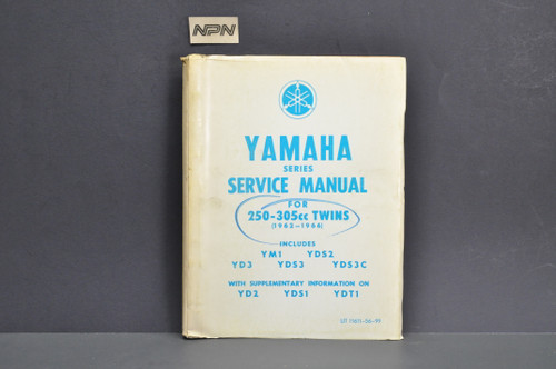 Vintage 1962-66 Yamaha YD YM 250-305cc Twins Shop Service Manual - NOS ...
