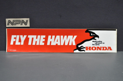 Vintage NOS 1977 Honda CB400T Hawk Motorcycle Promotional Decal Sticker ...