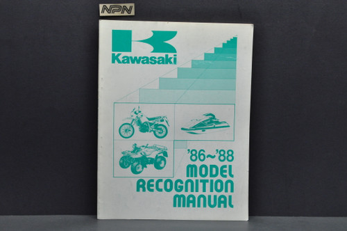 Vtg 1986-88 Kawasaki Motorcycle Shop Model Recognition Manual 99930-1004-01 - NOS Parts NOW