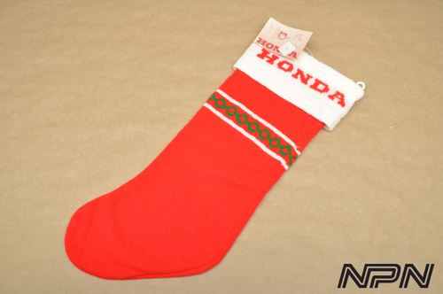 Vtg Honda Motorcycle Christmas Stocking 1980s NOS Brookfield Collectors ...