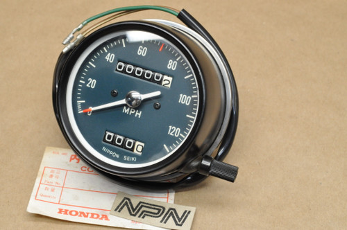 NOS Honda CB450 K4 CL450 K4 Speedometer MPH Gauge & Trip Meter 37230 ...