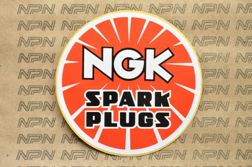 Vintage NOS NGK Spark Plugs Decal 3 1/2" Circle Sticker Honda ...