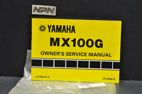 Vintage NOS 1980 Yamaha MX100 G Owners Manual - NOS Parts NOW