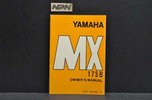 Vintage NOS 1975 Yamaha MX175 B Motorcycle Owners Manual - NOS Parts NOW