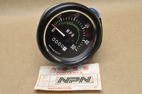 NOS Honda CT70 H SL70 XL70 4 Speed Speedometer MPH Odometer 37200-098 ...