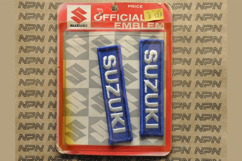 Vintage NOS Suzuki OEM Motorcycle Patches x2 Embroidered Dealer ...