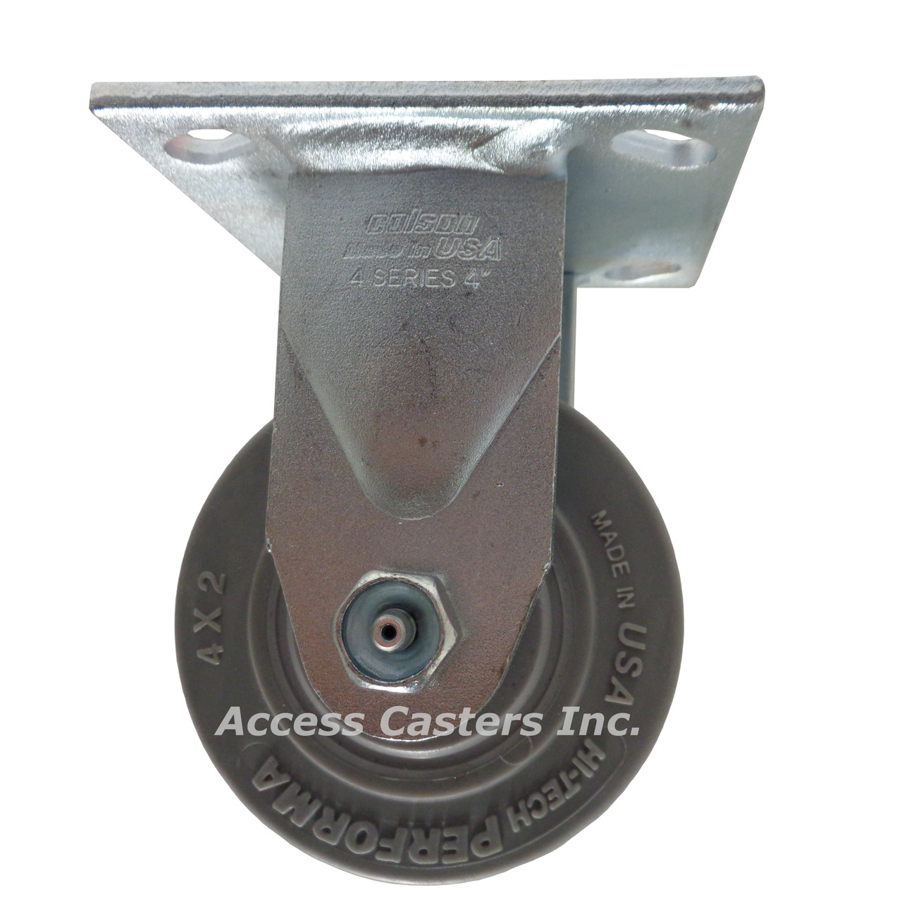4.04108.459 Colson 4" Rigid Caster with Performa Rubber Wheel