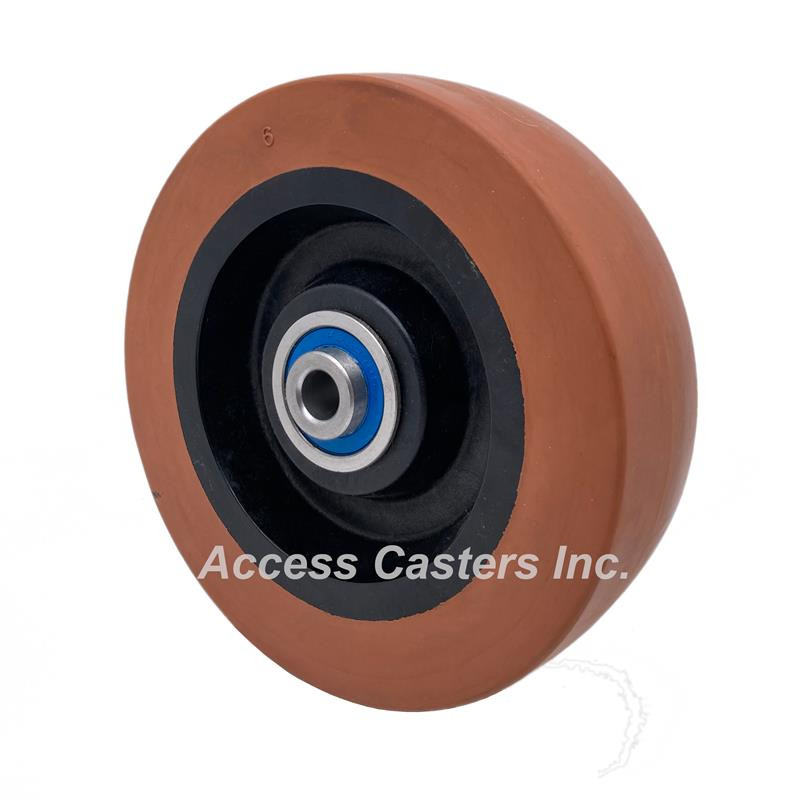 BG50VO2S 5 Inch High Temperature wheel, Rubber on Glass Filled nylon