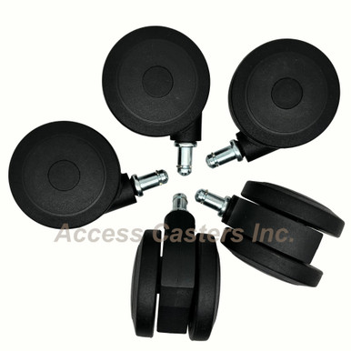 3AERON-S Caster set for Herman Miller Aeron® chairs with soft tread wheels