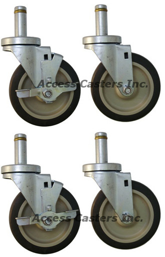 5PRPBS 5" Caster Set for Metro Wire Shelving Poly Wheel