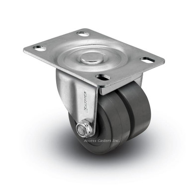 2SBM120P 2" Plate Low Profile Caster Polyolefin Wheel