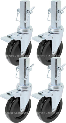 5UC5S-SET 5" Scaffold Caster Set with Square Stem