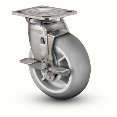 H13017-AC 6 Inch Stainless Steel Caster with Brake for Cambro