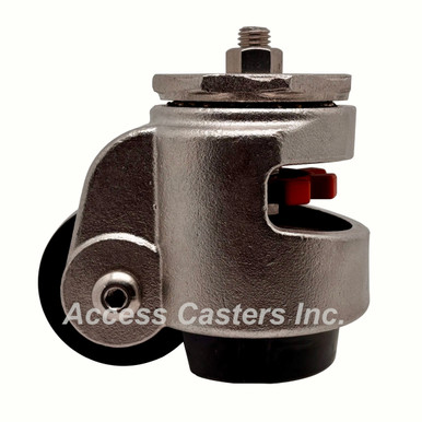 ACLVS600V4 2.44" Stainless Steel Leveling Caster with M12 stem, hex tip