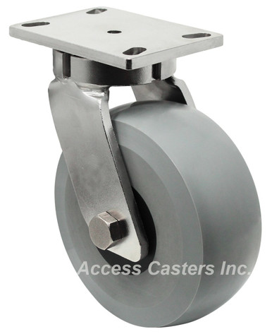 S57NX10 10 Inch Stainless Steel Kingpinless Swivel Caster with Cast ...
