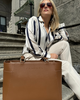 Flaunta - The Modern Zipped Tote Bag - 14" Laptop Pocket - Tan