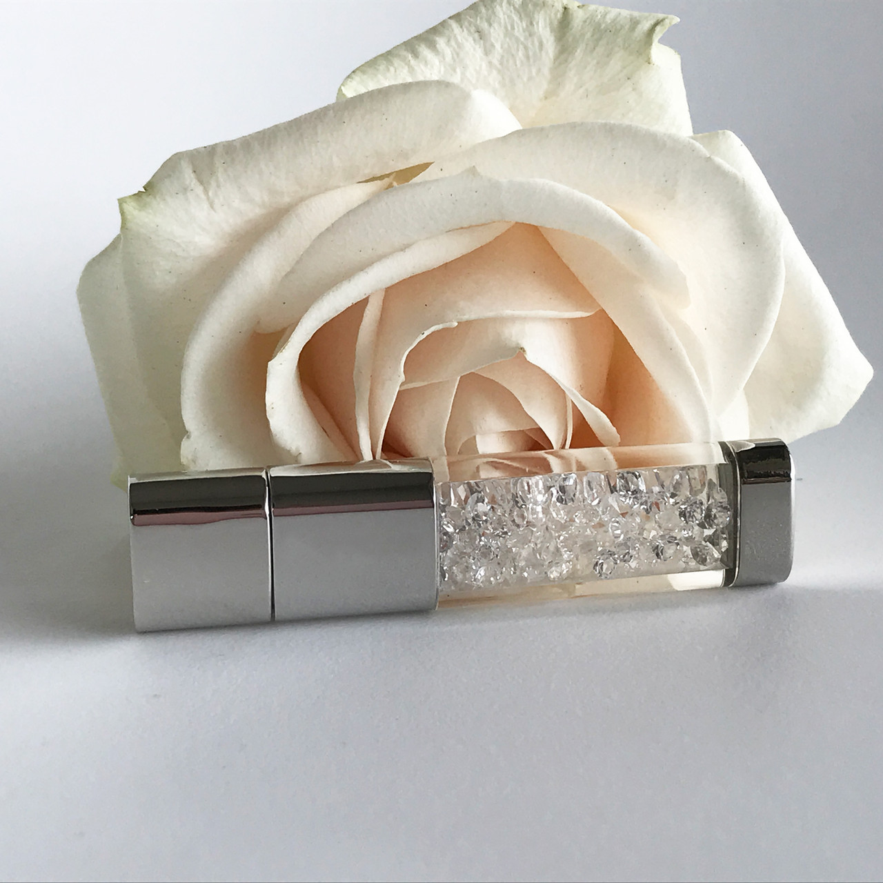 Crystal Diamond Clear Sparkle USB flash drive by Keepsake Creative