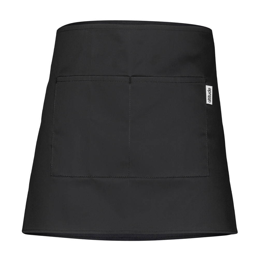 Custom branded waist height aprons with personalized branding