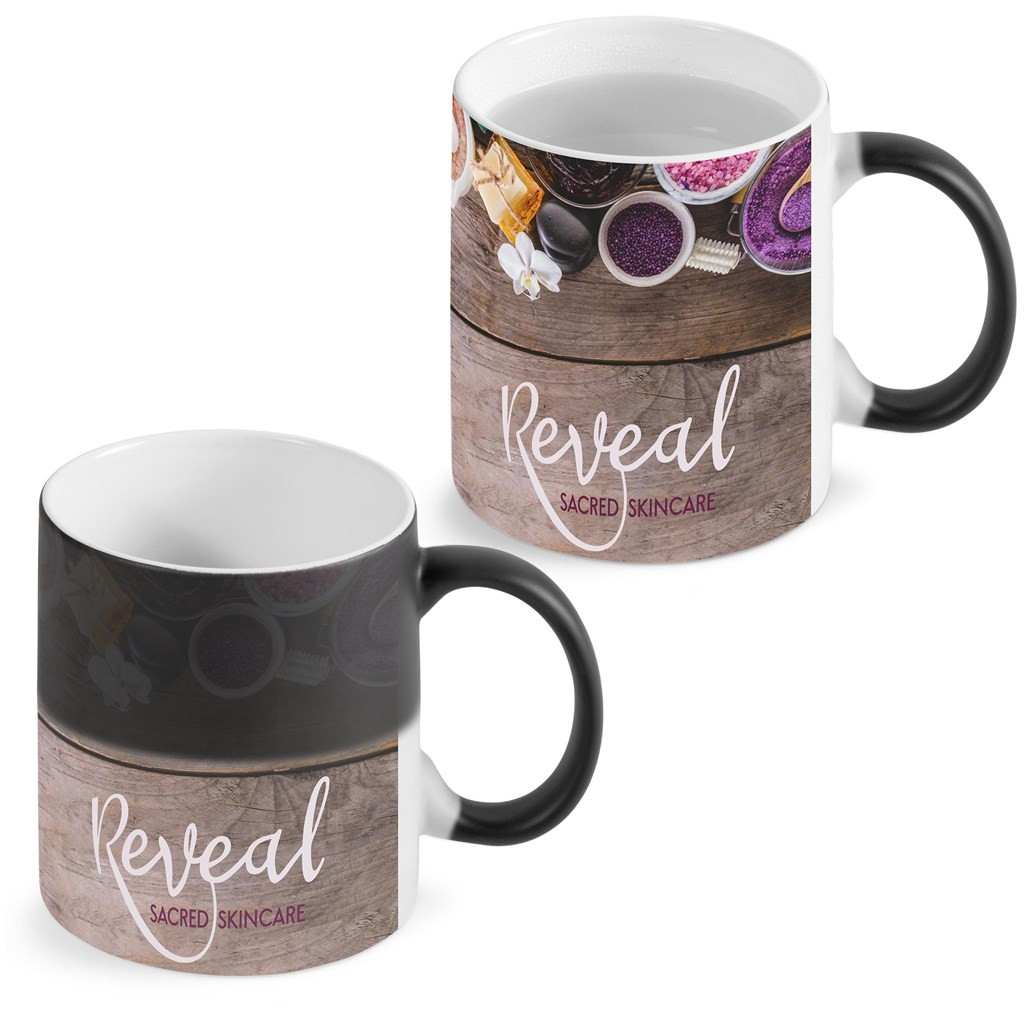 Custom printed and personalized transition ceramic coffee mugs