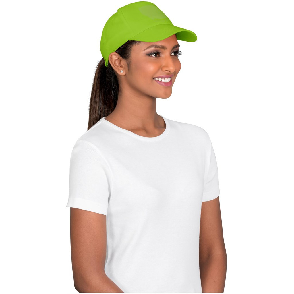 Custom personalised pre-curved peak caps with logo printing or embroidery