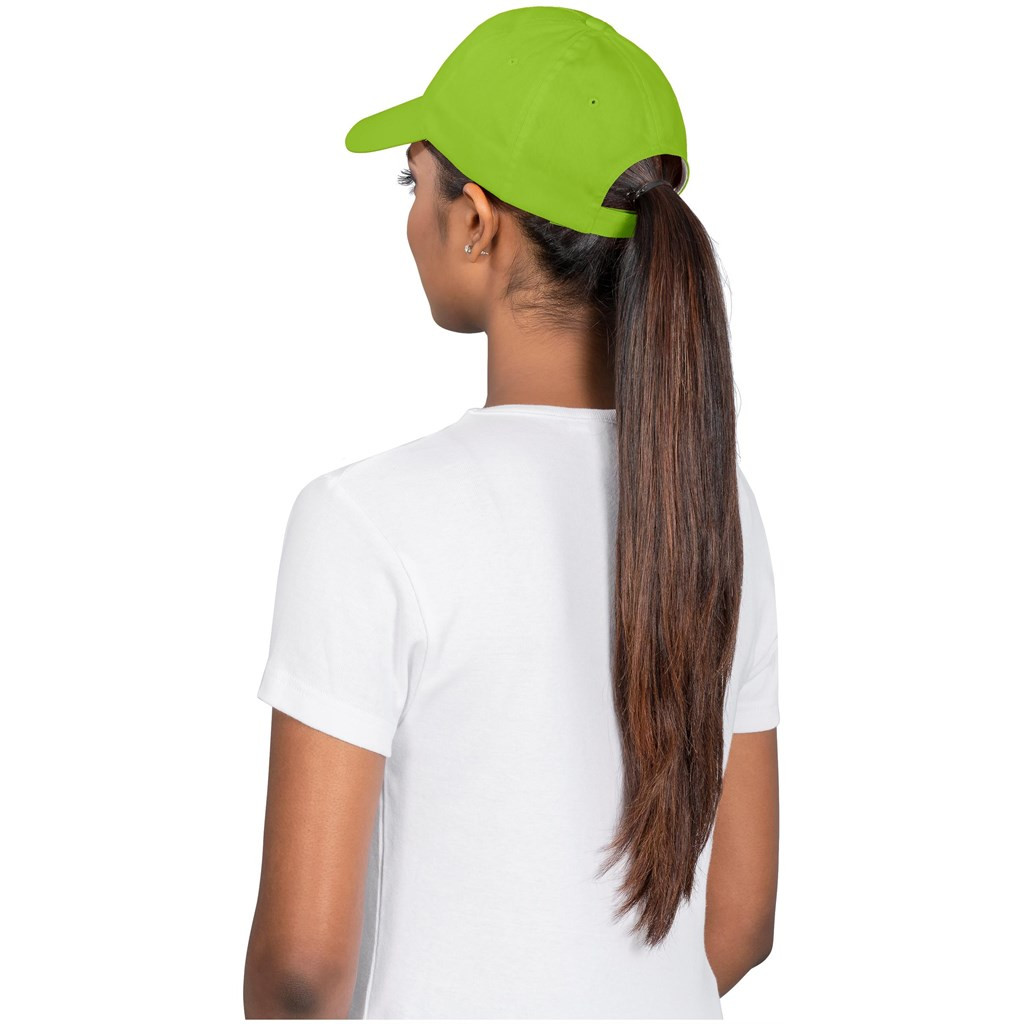 Custom personalised pre-curved peak caps with logo printing or embroidery