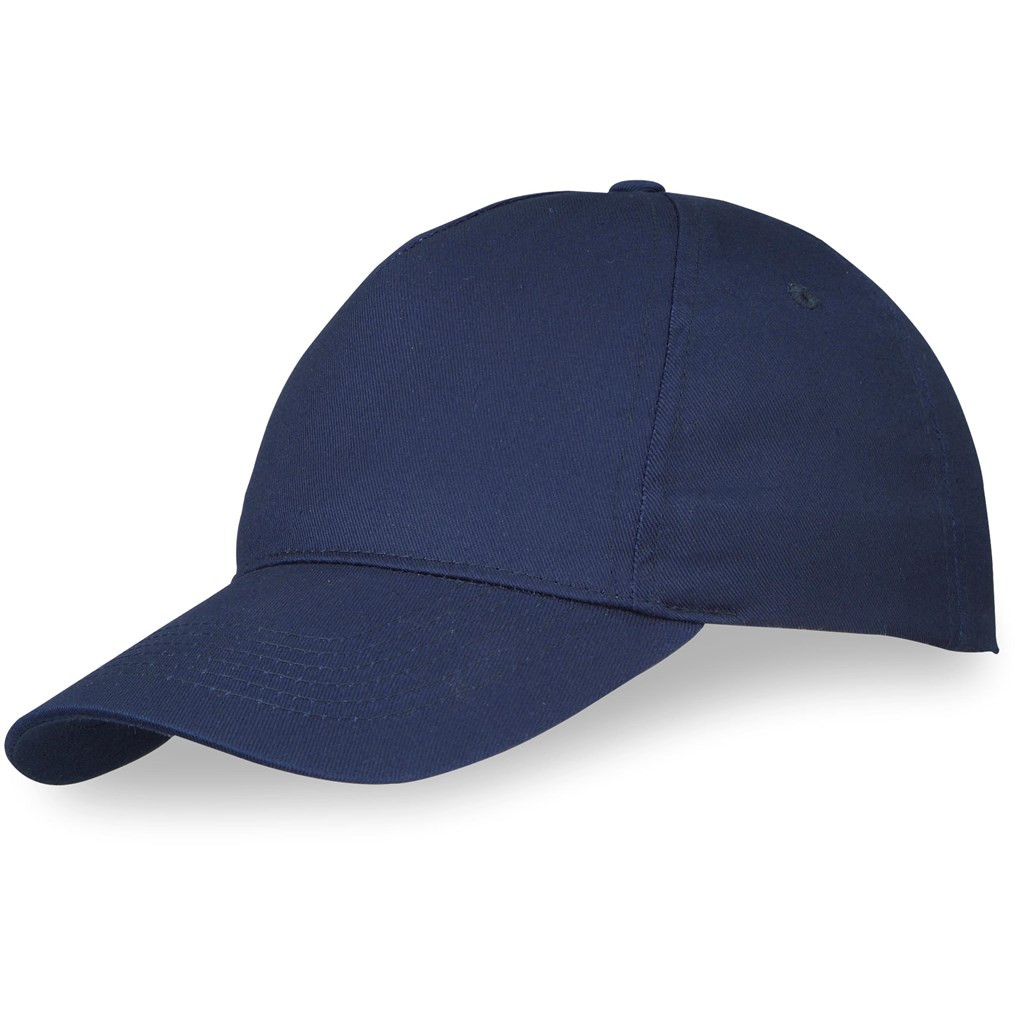 Custom personalised pre-curved peak caps with logo printing or embroidery