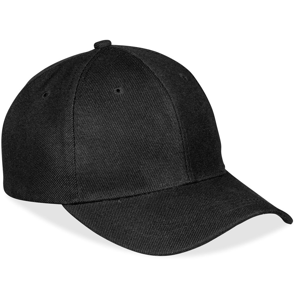 Easy care peak cap made with water repellent acrylic fabric ...