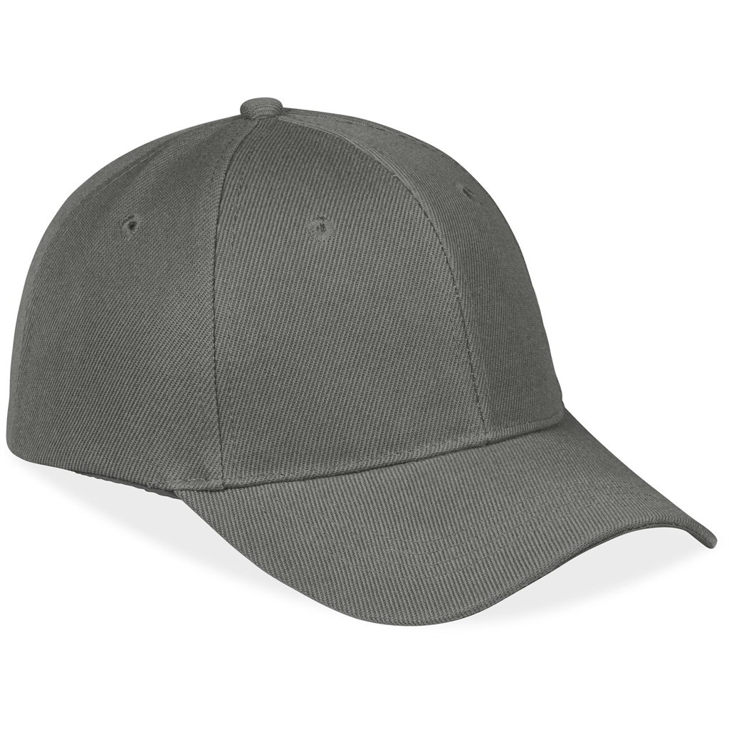 Easy care peak cap made with water repellent acrylic fabric ...