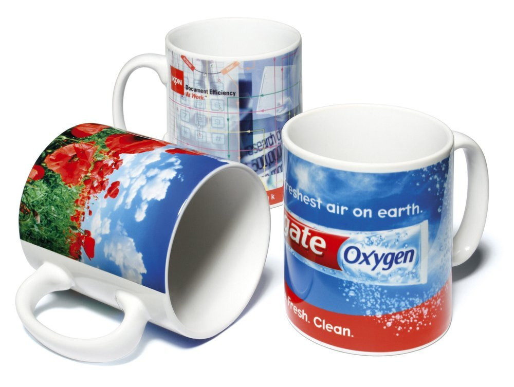 Custom printed and personalized ceramic coffee mugs - 330ml / 11oz