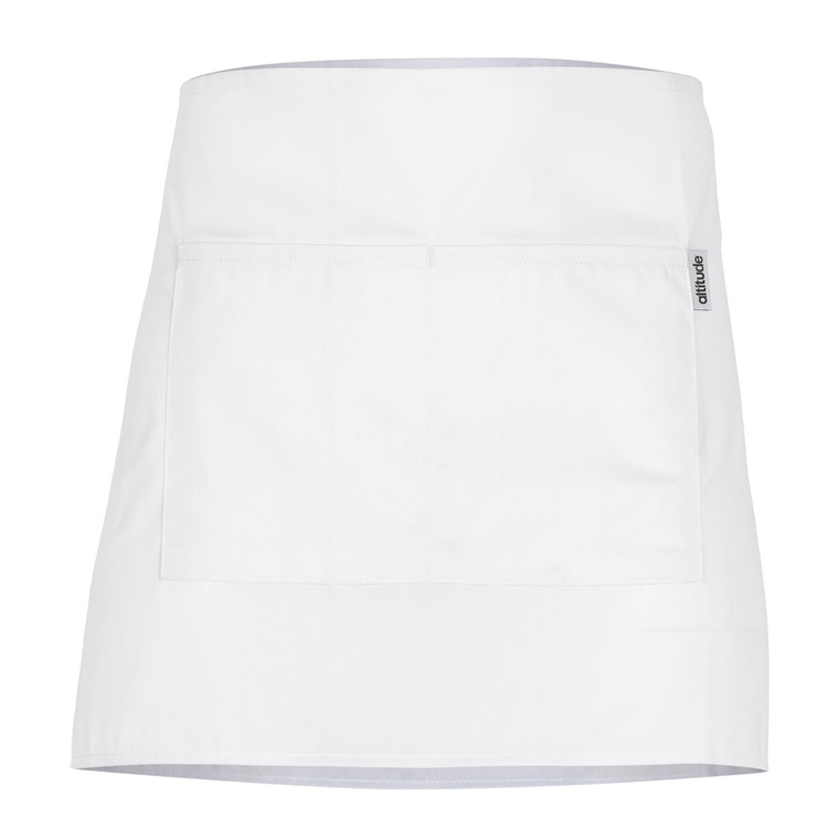 Custom branded waist height aprons with personalized branding