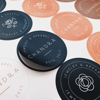 Custom printed stickers with your logo branding from Keepsake Creative