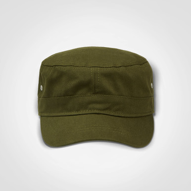 100% brush cotton twill military style Fidel caps - Custom Embroidery ...