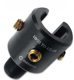 BUDK Ruger 10/22 Tapered Barrel 1/2x28 Thread Adapter Black Steel